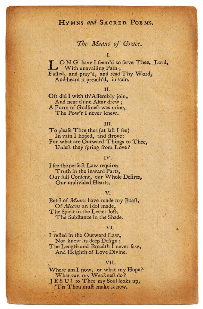 ‘The Means of Grace’ — Charles Wesley on spiritual disciplines ...